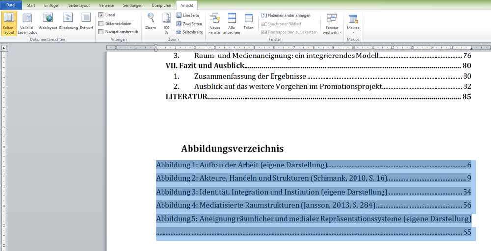 Abbildungsverzeichnis in Word erstellen + Video Tutorial